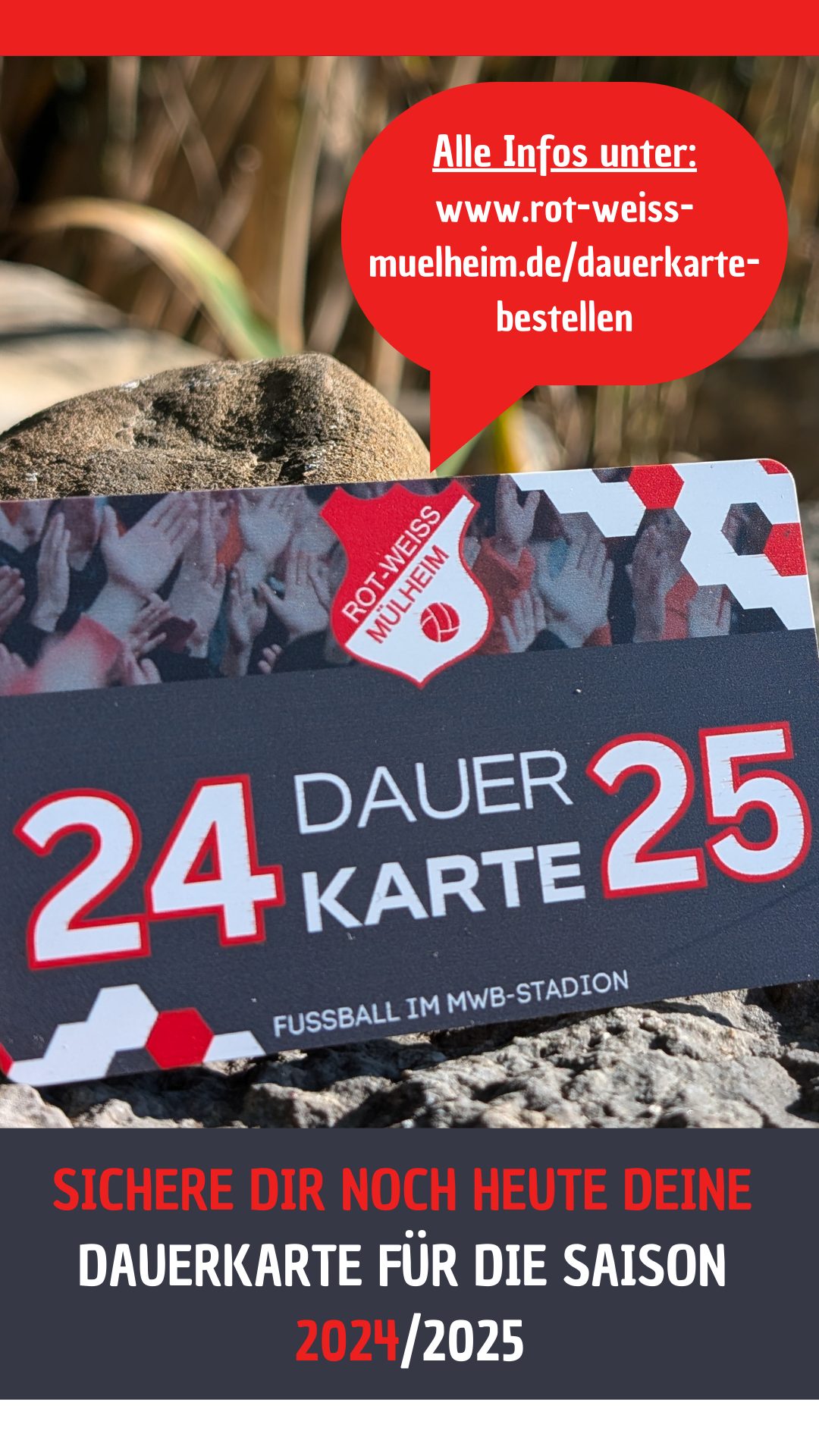 Sei auch du dabei- Dauerkarte 2024 / 2025 - SV Rot-Weiss Mülheim